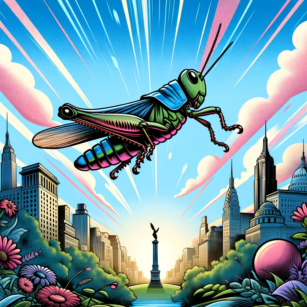 Erkläre warum können Heuschrecken so weit im Vergleich zu ihrer Größe ...